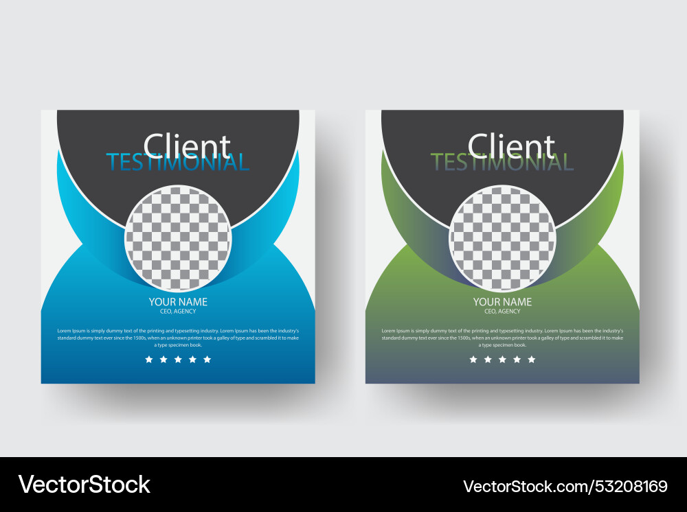 Client feedback or customer testimonial design Vector Image