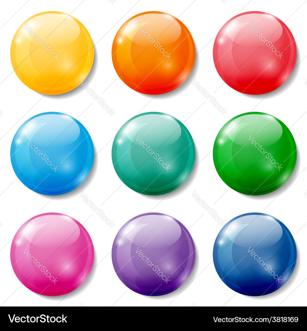 Colored buttons Royalty Free Vector Image - VectorStock