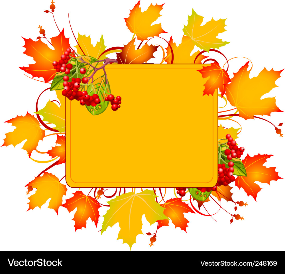 Fall frame Royalty Free Vector Image - VectorStock