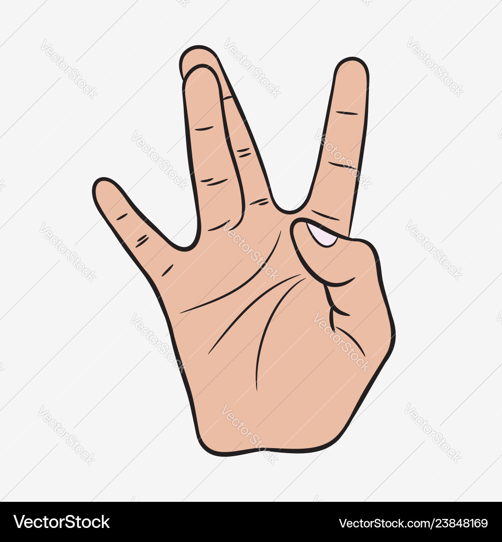 Hip-hop hand gesture Royalty Free Vector Image