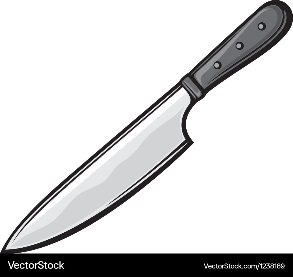 Kitchen knife Royalty Free Vector Image - VectorStock