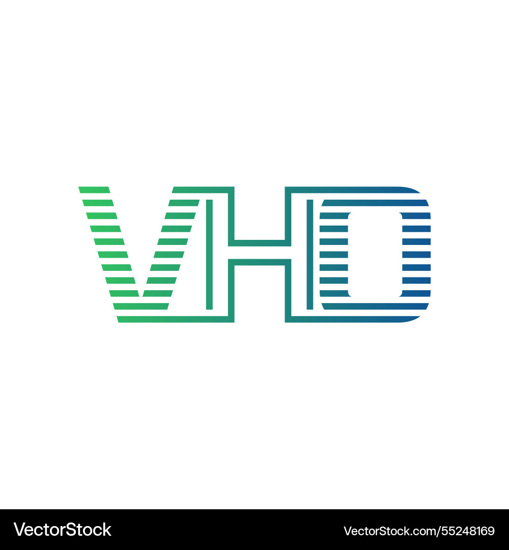 Modern vho logo design letter minimalist Vector Image