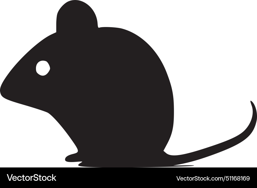 Mouse - minimalist and simple silhouette Vector Image