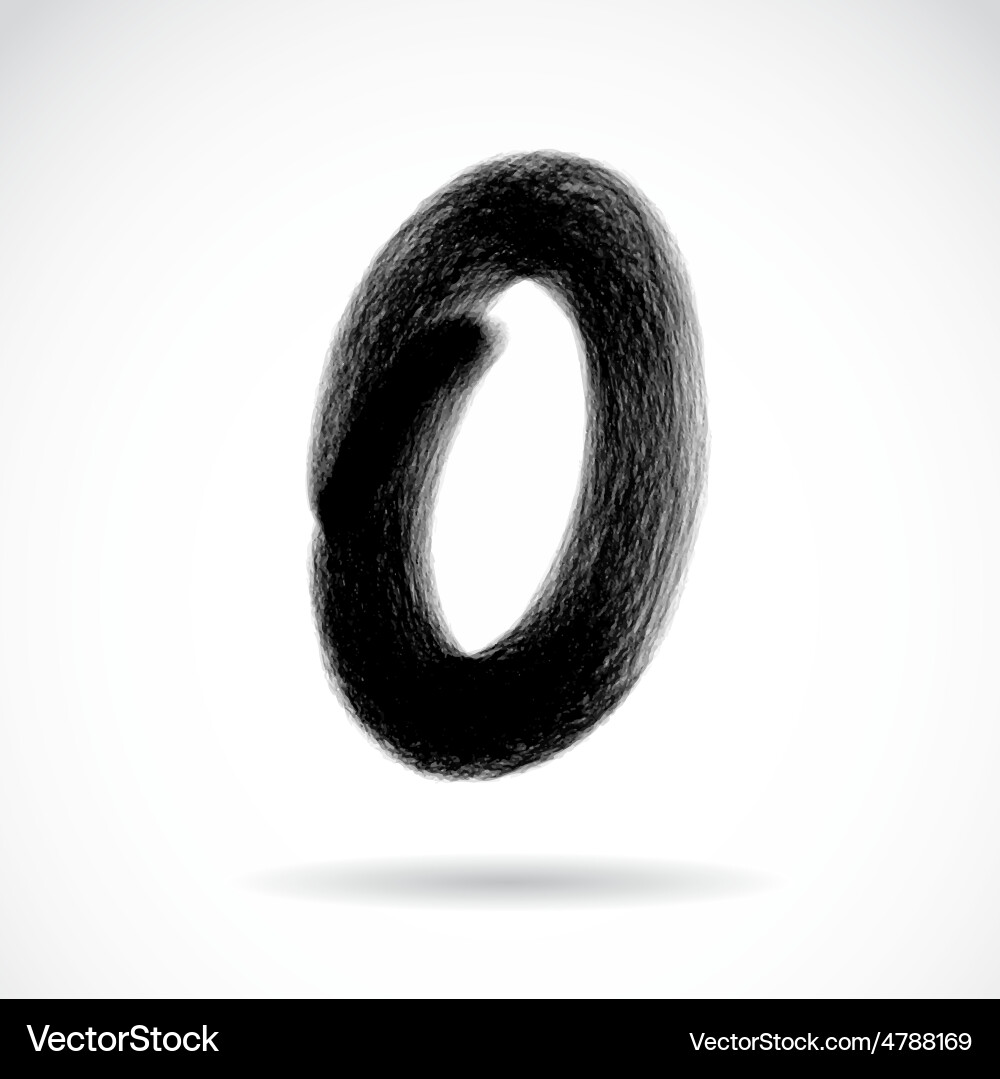 Number zero Royalty Free Vector Image - VectorStock