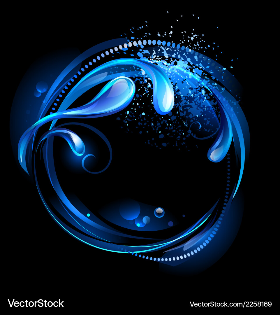 Round water banner Royalty Free Vector Image - VectorStock