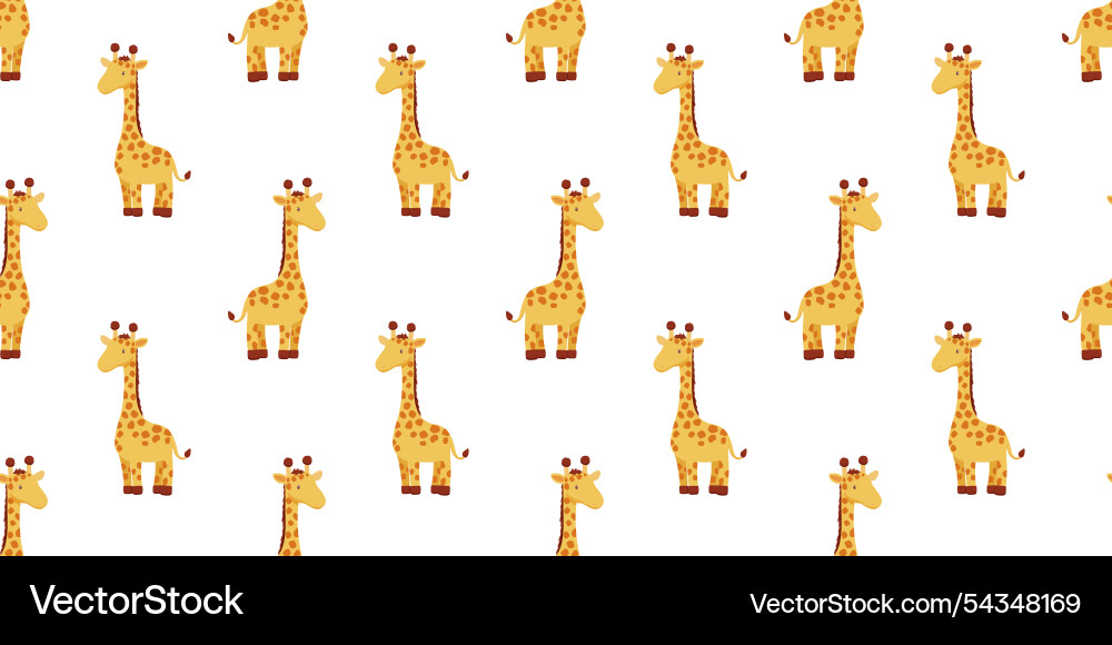 Seamless pattern with cute safari african animal Vector Image