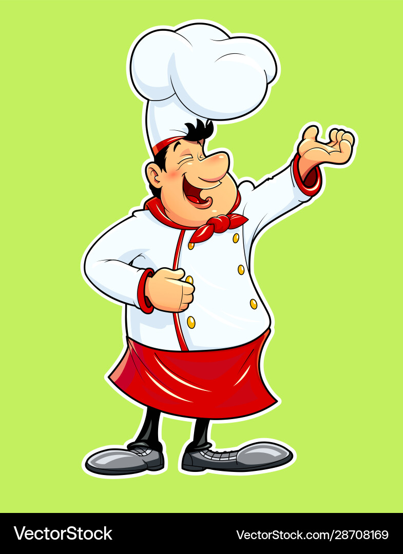 Smiling cook cartoon Royalty Free Vector Image