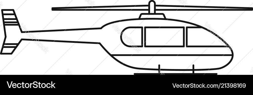 Utility Helicopter Icon Royalty Free Vector Image
