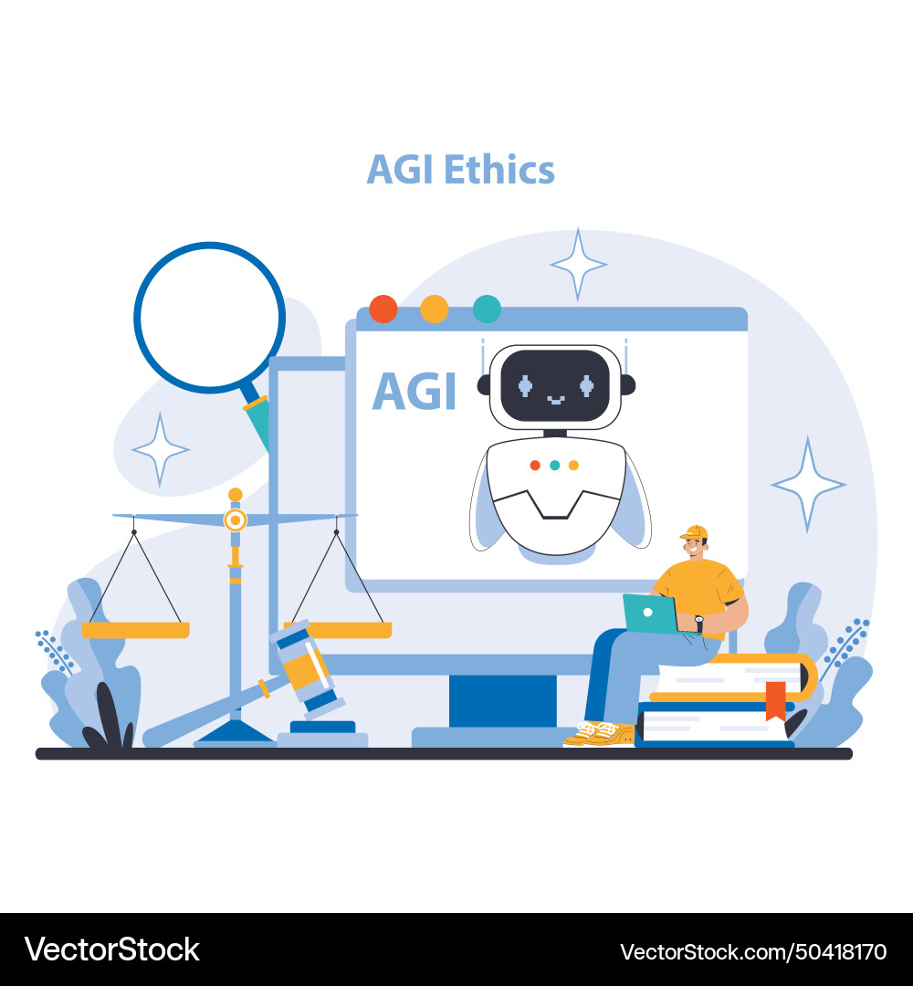 Agi concept flat Royalty Free Vector Image - VectorStock