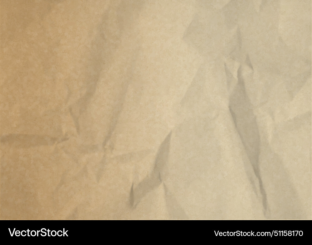 Craft crumpled paper cardboard texture brown Vector Image
