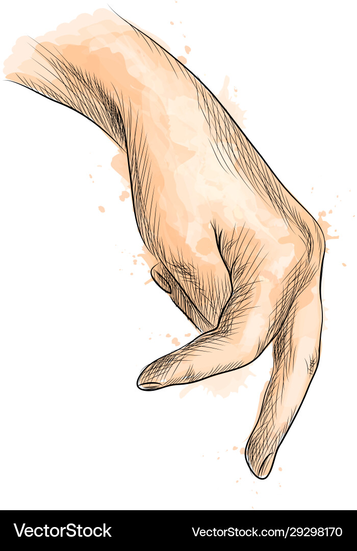 Hand with fingers simulating someone walking from Vector Image