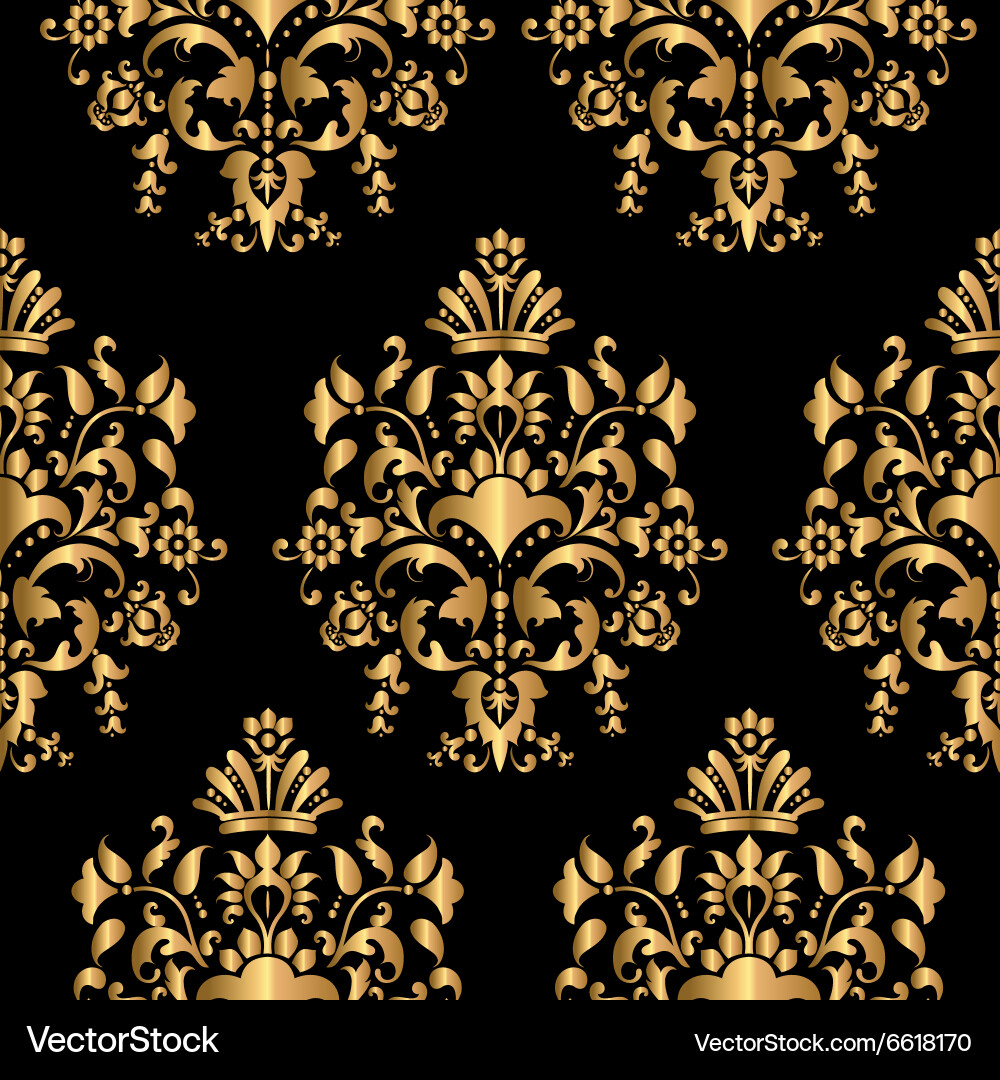 Luxury seamless golden pattern Royalty Free Vector Image