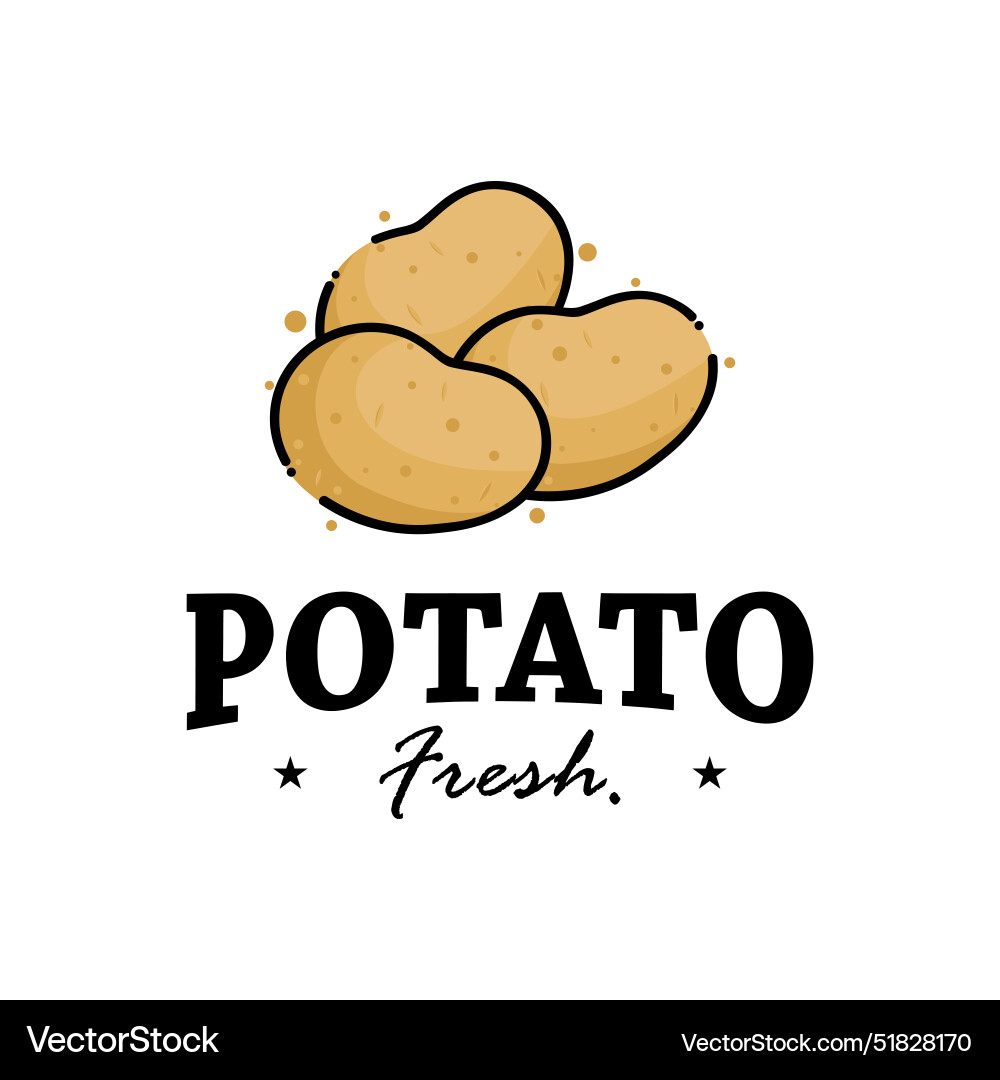 Potato logo template Royalty Free Vector Image