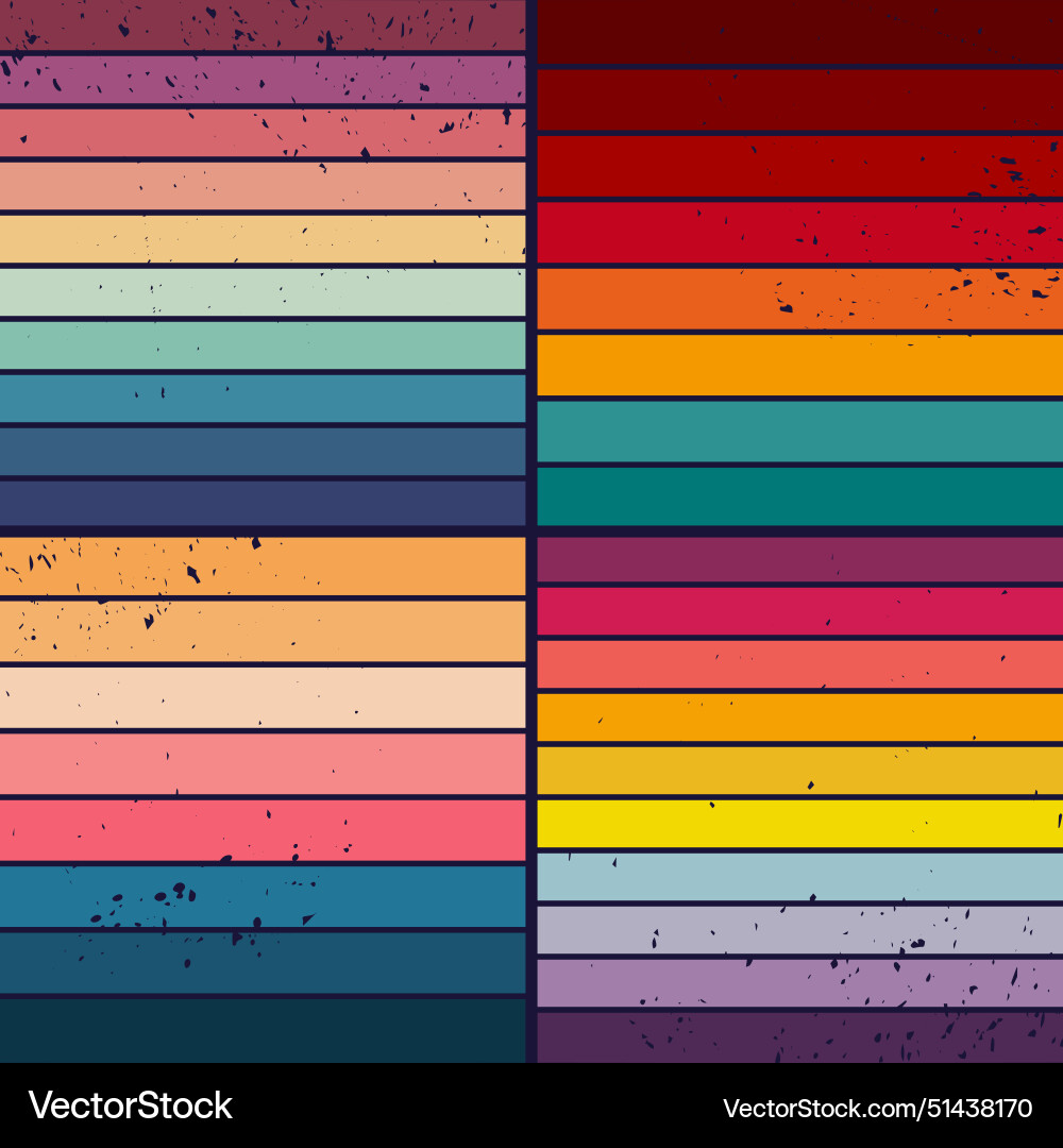 Retro colors decorative old style palettes 80s Vector Image