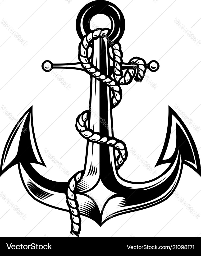 Anchor isolated on white background design Vector Image