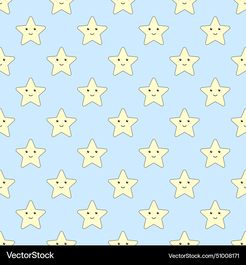 Cute cartoon star seamless pattern colorful pastel