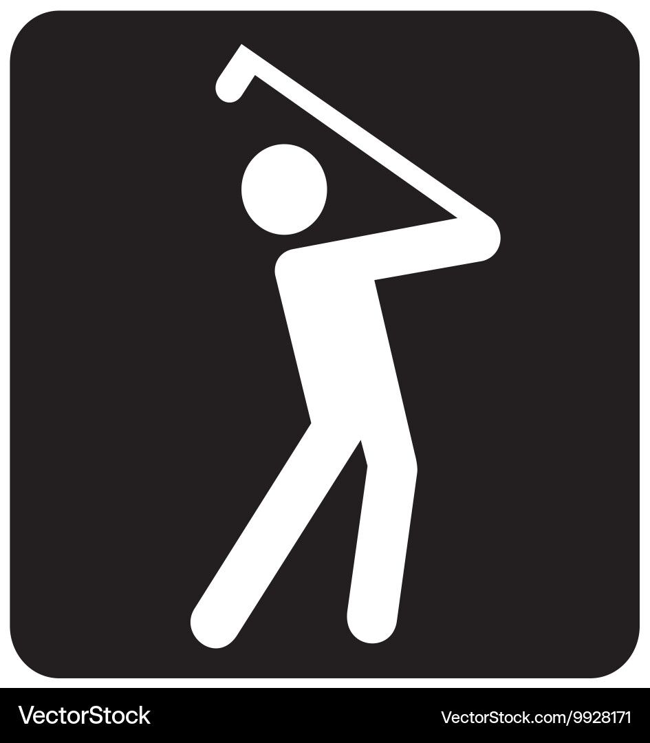 Golf sign Royalty Free Vector Image - VectorStock