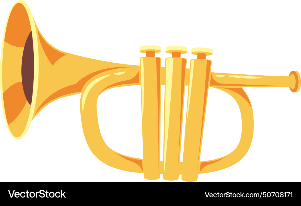 Jazz trumpet instrument Royalty Free Vector Image