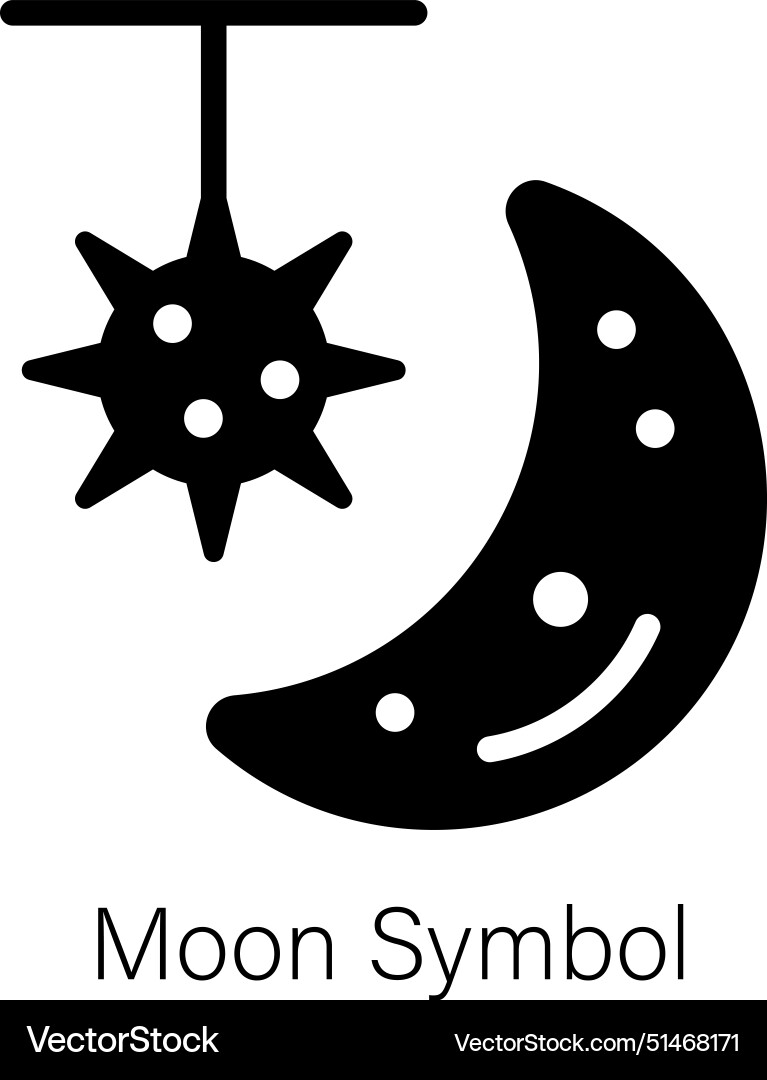 Moon symbol Royalty Free Vector Image - VectorStock