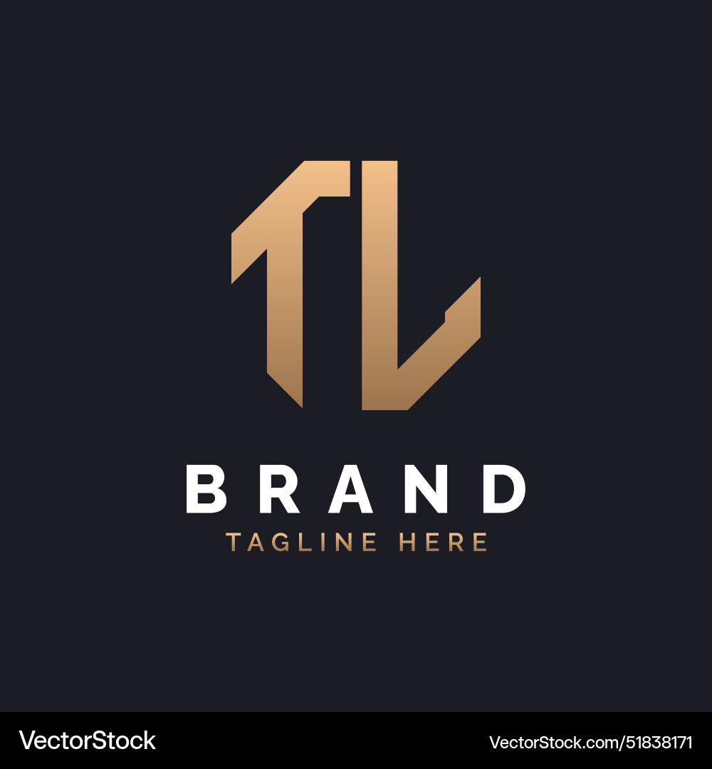 Tl logo design modern minimal elegant and luxury Vector Image
