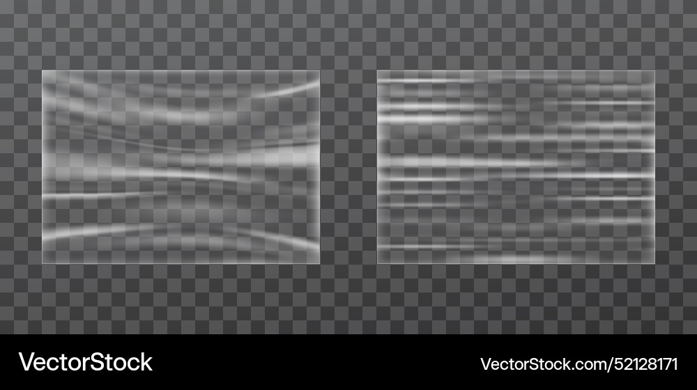 Transparent cellophane stretch film Royalty Free Vector