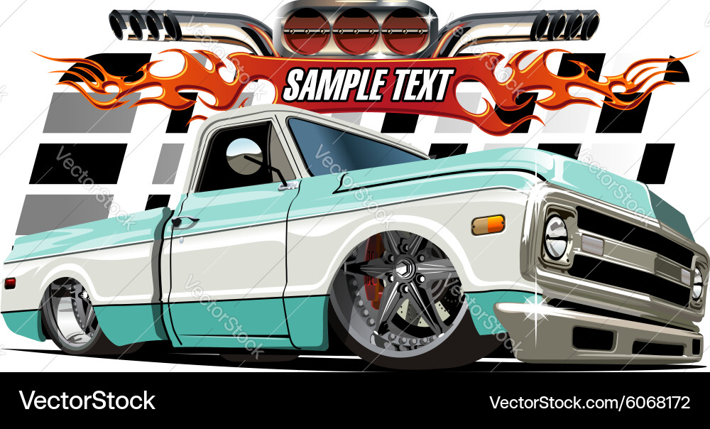 Cartoon lowrider Royalty Free Vector Image - VectorStock