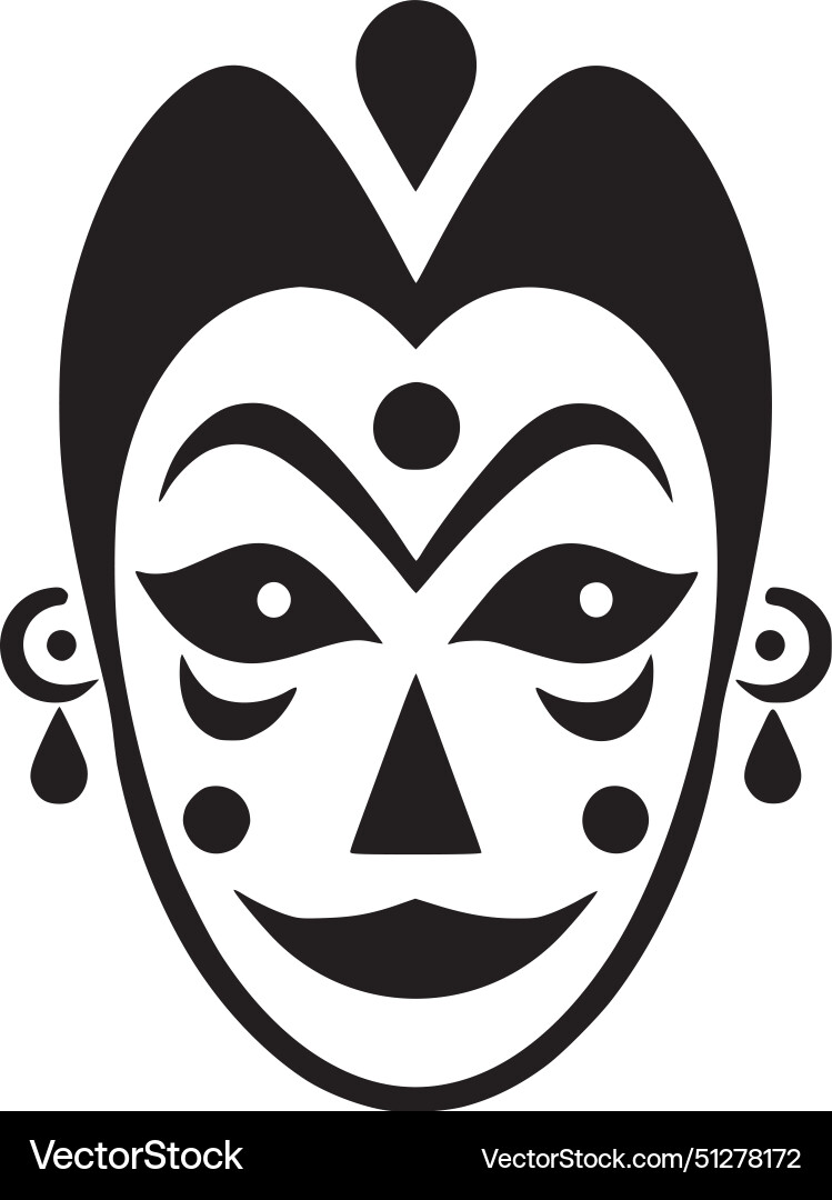 Clown - minimalist and simple silhouette Vector Image