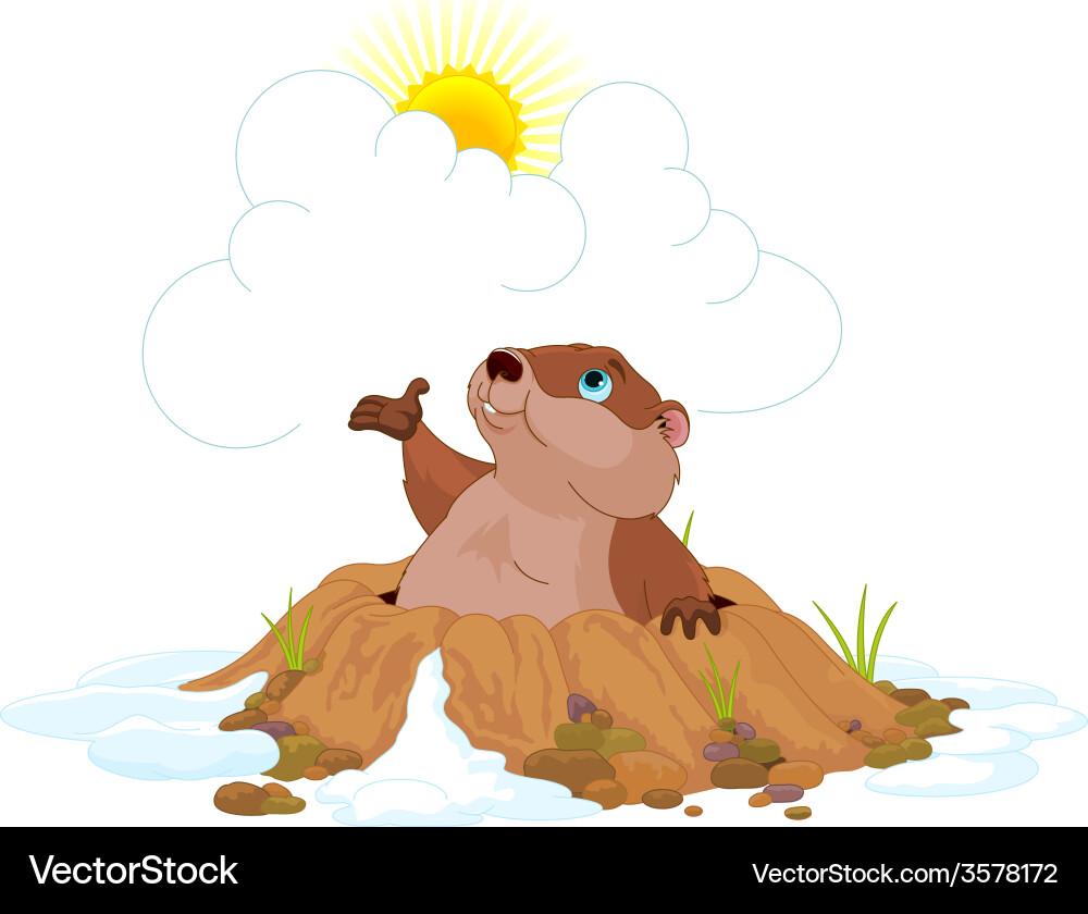Groundhog Royalty Free Vector Image - VectorStock