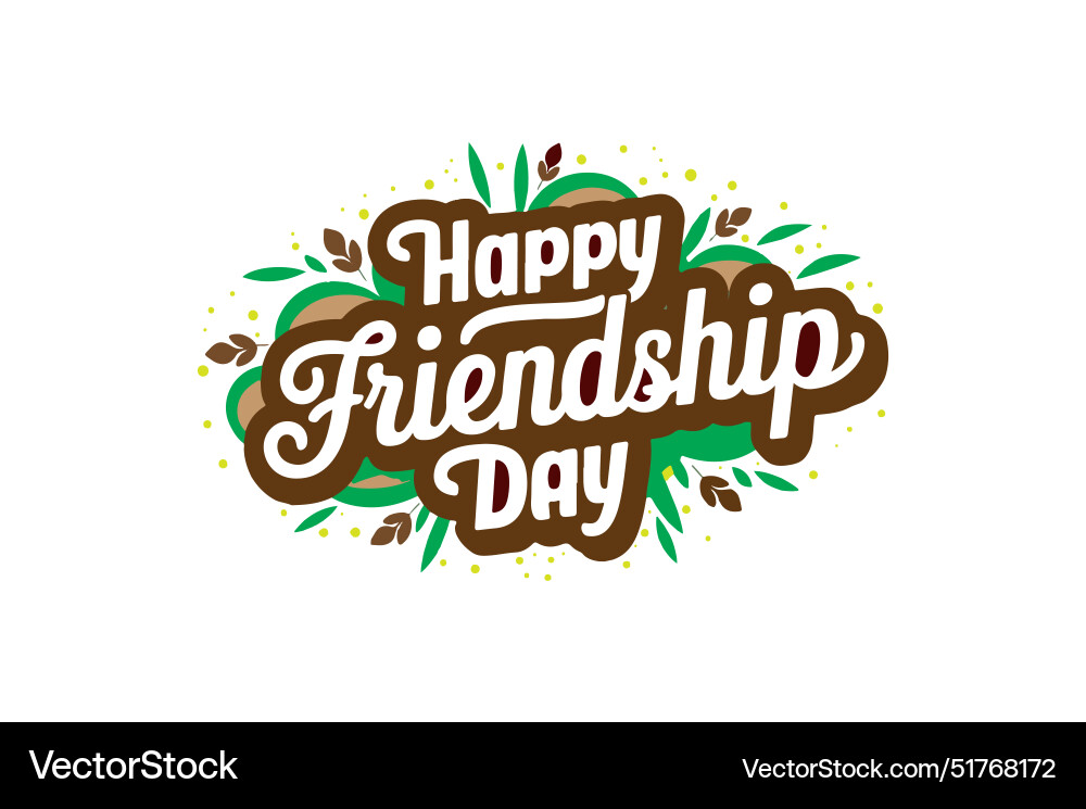 Happy friendship day isolated Royalty Free Vector Image