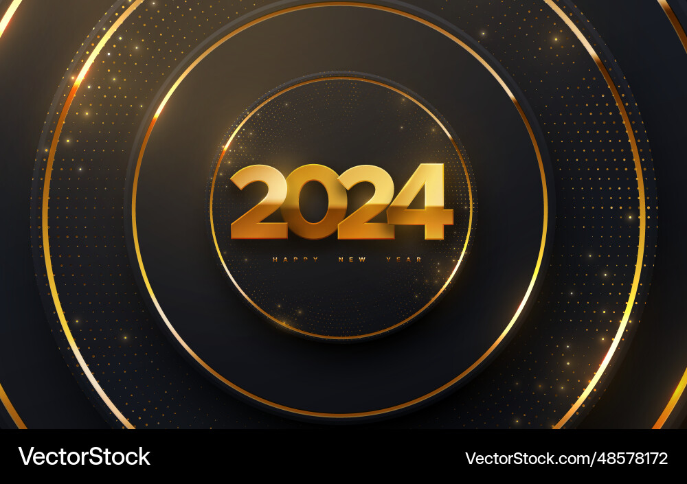 Happy new 2024 year holiday Royalty Free Vector Image