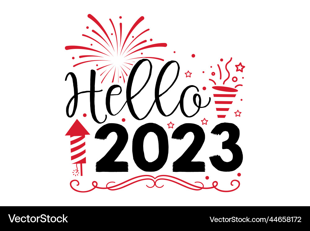 Hello 2023 Royalty Free Vector Image - VectorStock