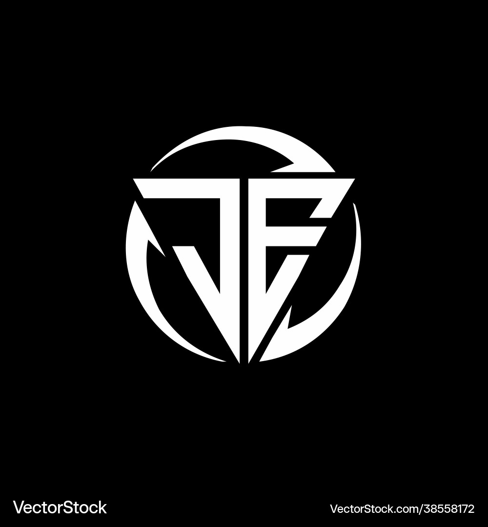 Je logo monogram design template Royalty Free Vector Image