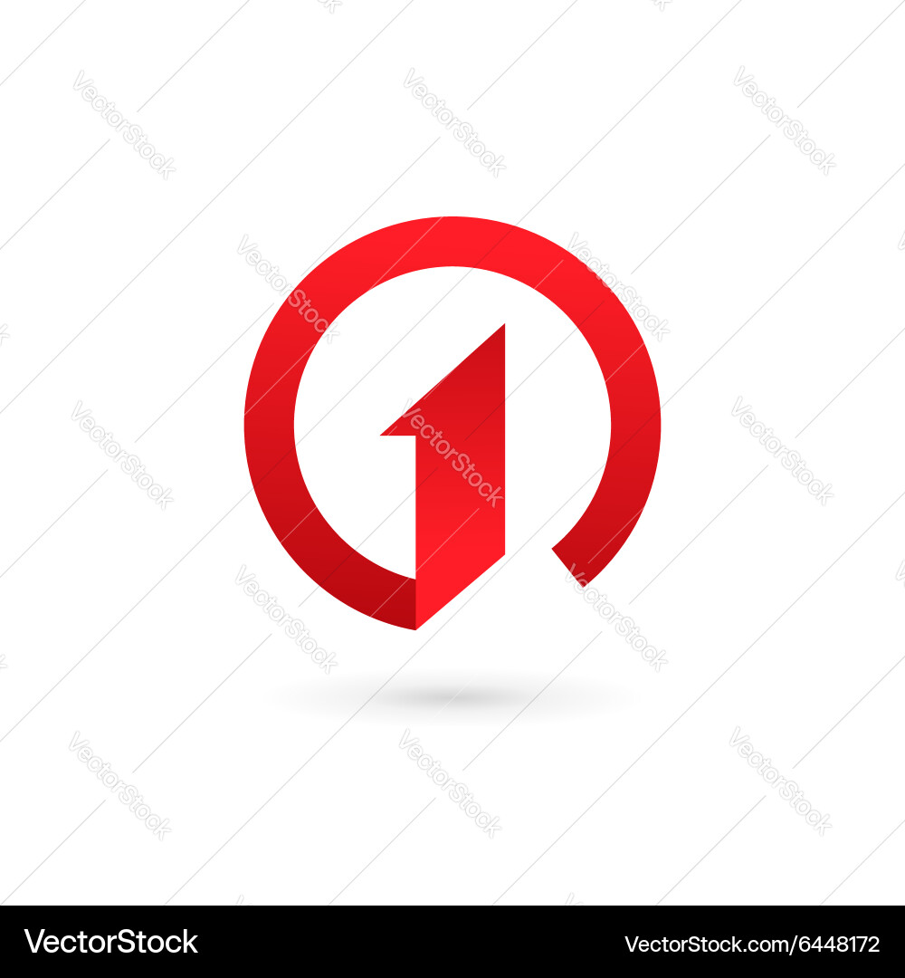 Number one 1 logo icon design template elements Vector Image