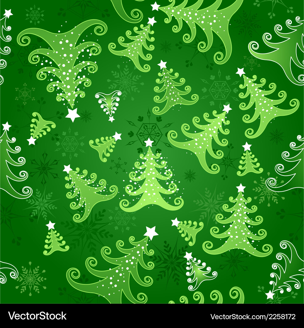 Seamless background with christmas trees Vector Image