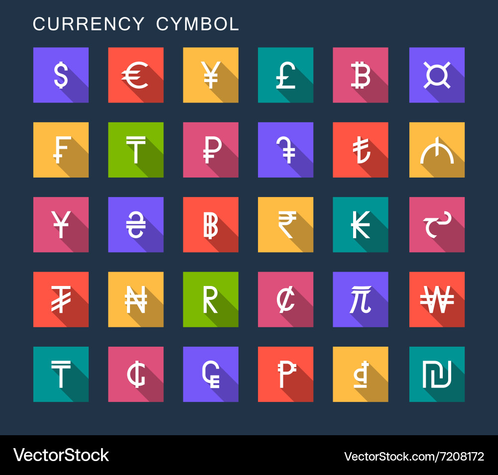 Set currency symbols Royalty Free Vector Image Set currency symbols Royalty Free Vector Image