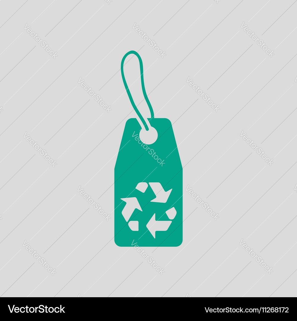 Tag and recycle sign icon Royalty Free Vector Image