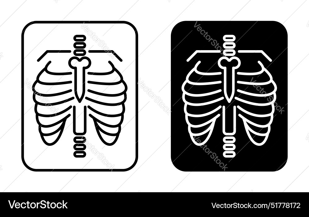 X ray line icon set Royalty Free Vector Image - VectorStock