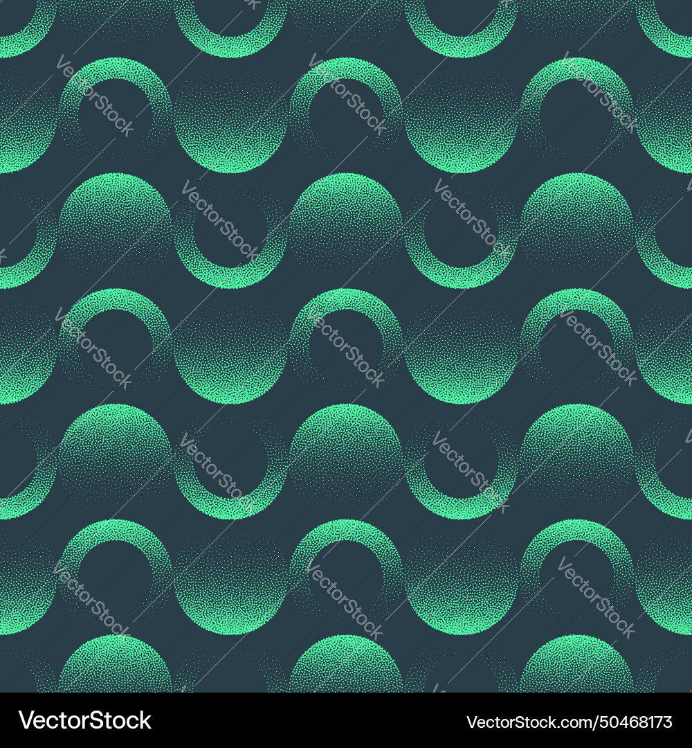 Circles seamless pattern trend aquamarine colour Vector Image