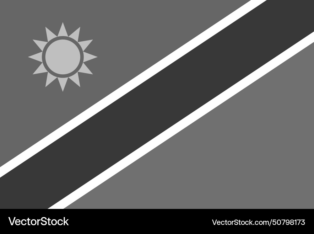 Greyscale flag of namibia Royalty Free Vector Image