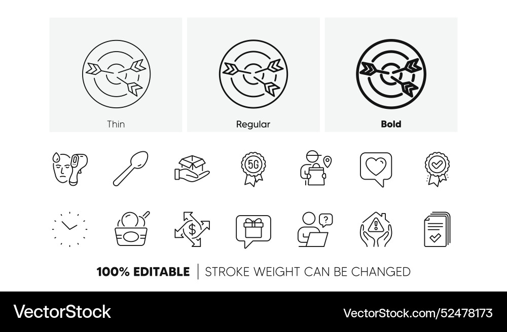 Handout 5g Technology And Wish List Line Icons Vector Image