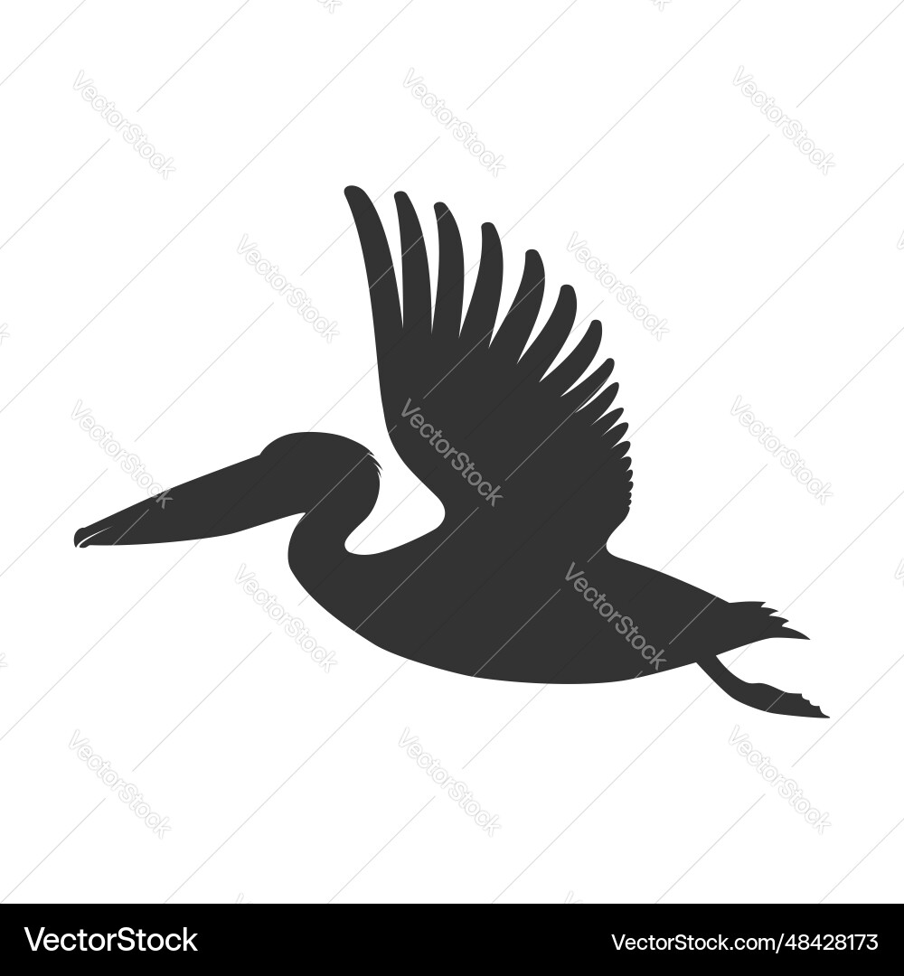 Pelican sign Royalty Free Vector Image - VectorStock