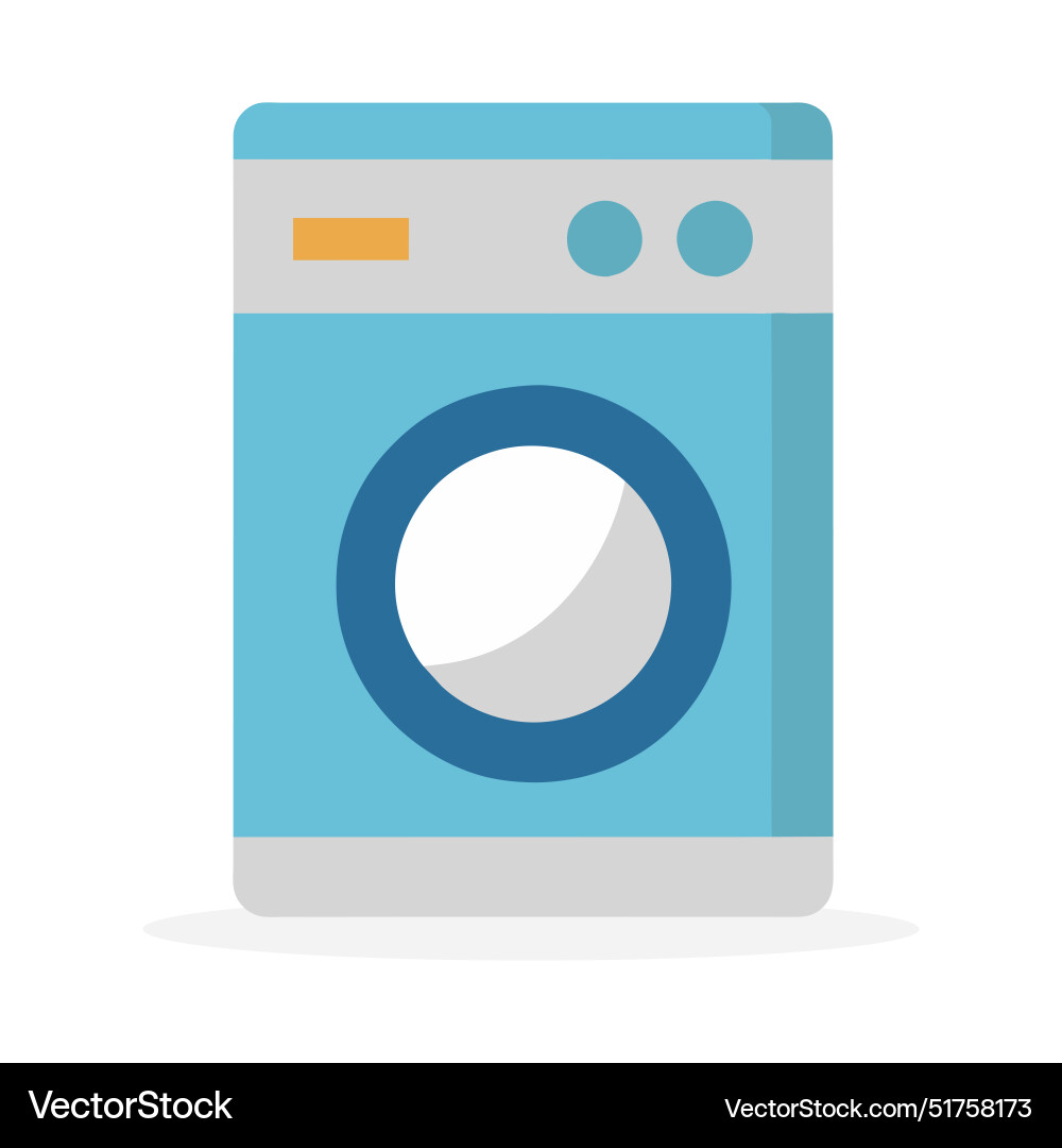 Washing machine flat on white background Vector Image