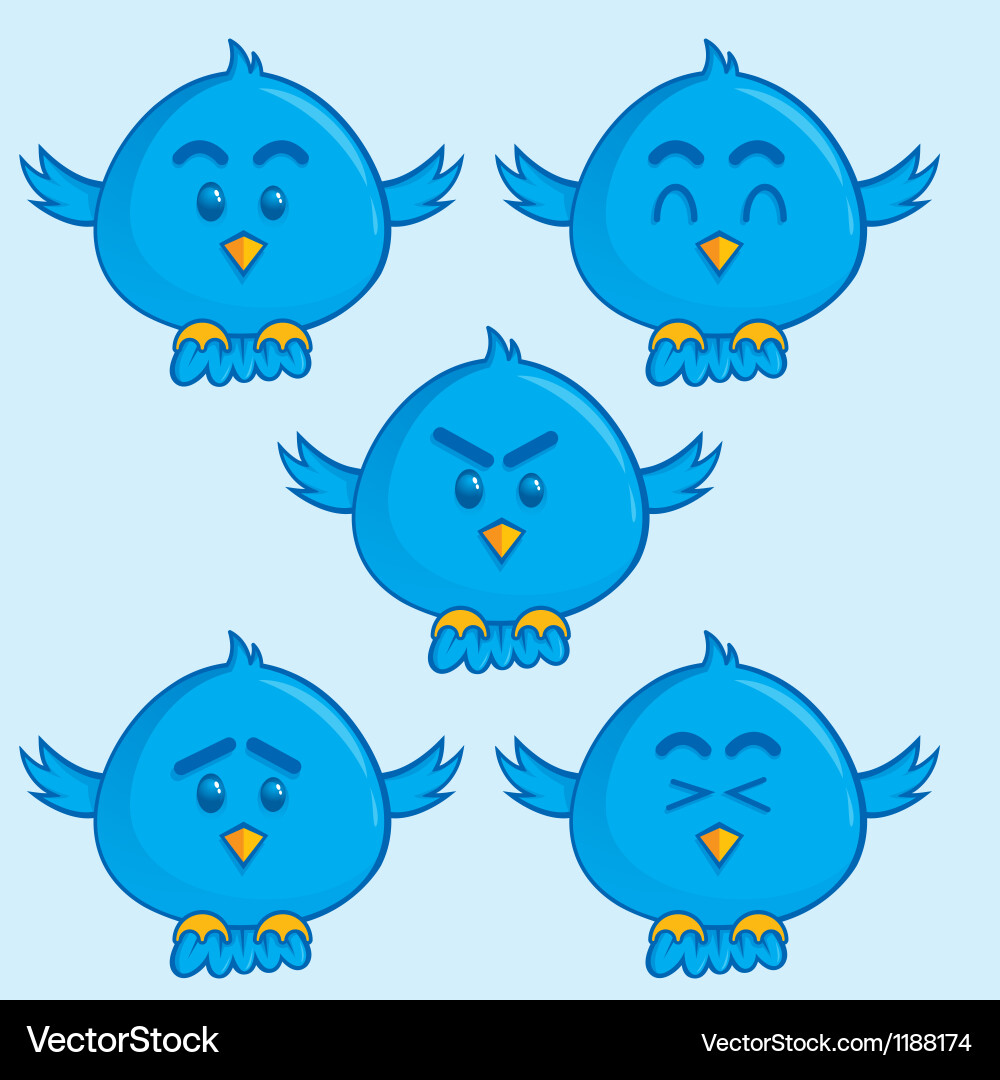 Blue bird Royalty Free Vector Image - VectorStock