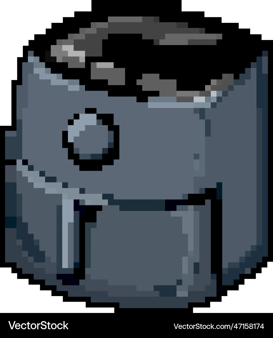 Fry fryer air game pixel art Royalty Free Vector Image
