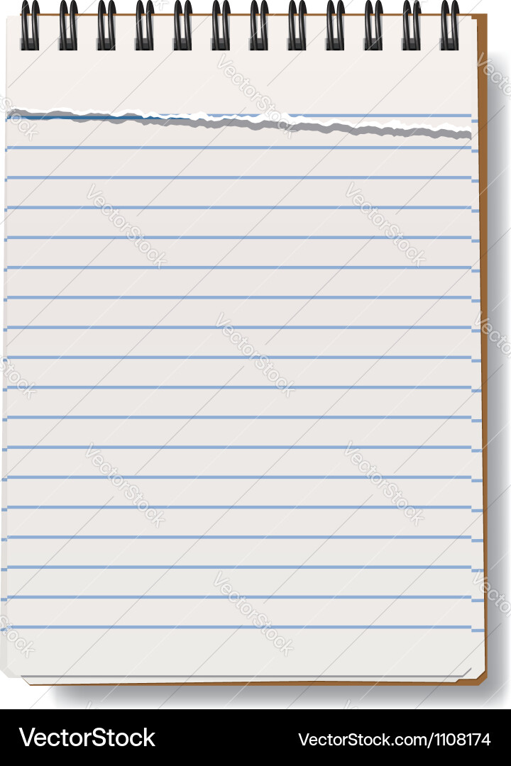 Notepad Royalty Free Vector Image - VectorStock