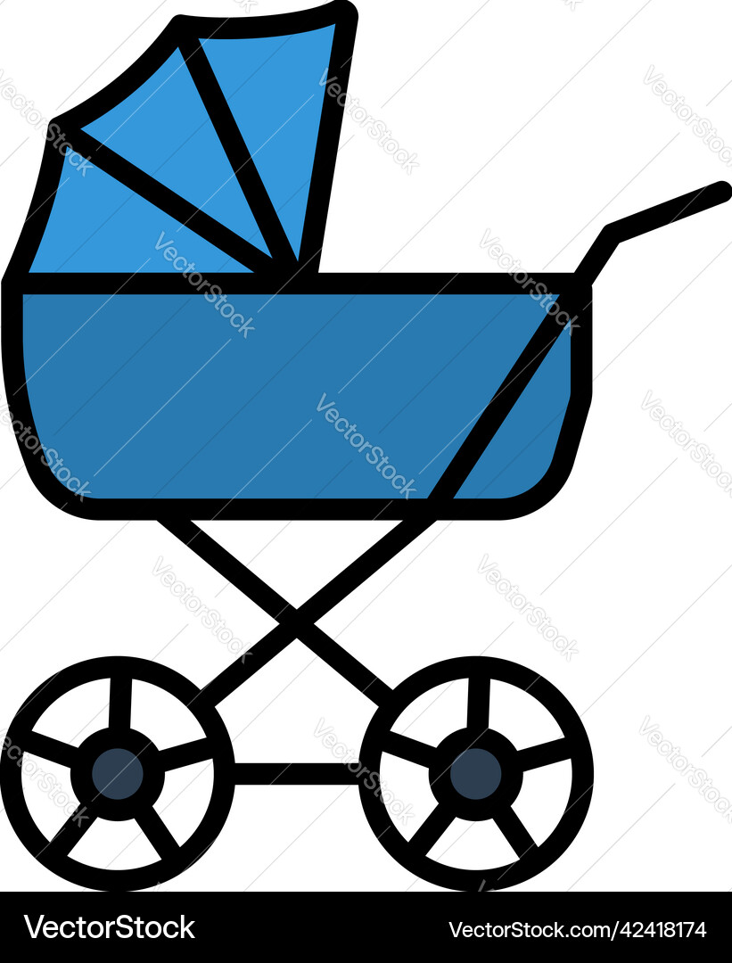 Pram icon Royalty Free Vector Image - VectorStock