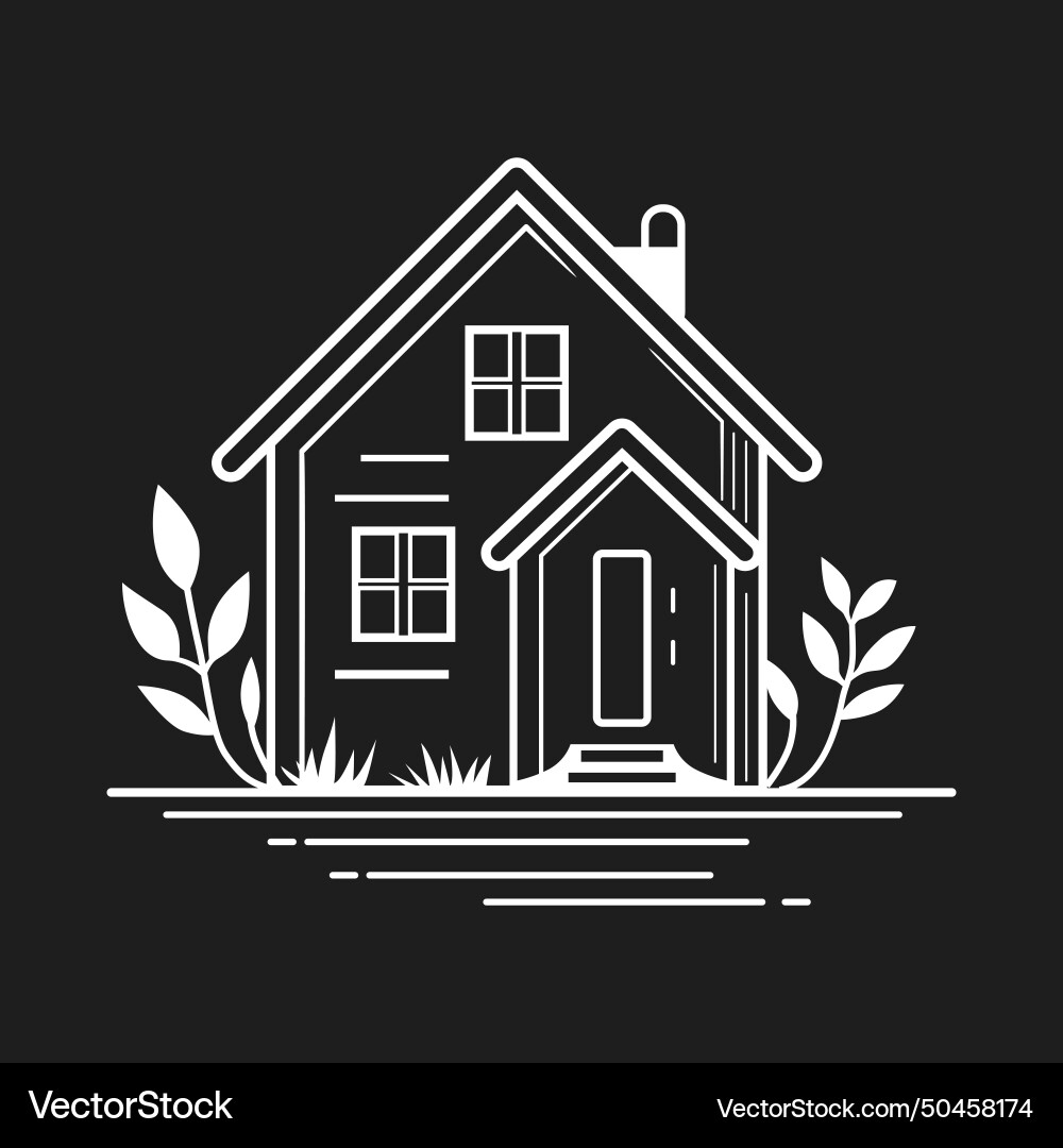 Simple house home logo Royalty Free Vector Image