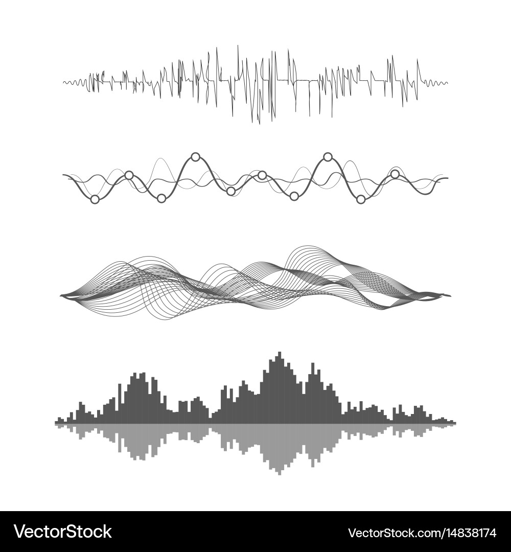 Sound waves Royalty Free Vector Image - VectorStock