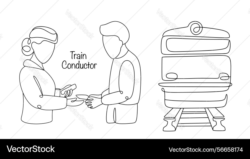 Train conductor Royalty Free Vector Image - VectorStock