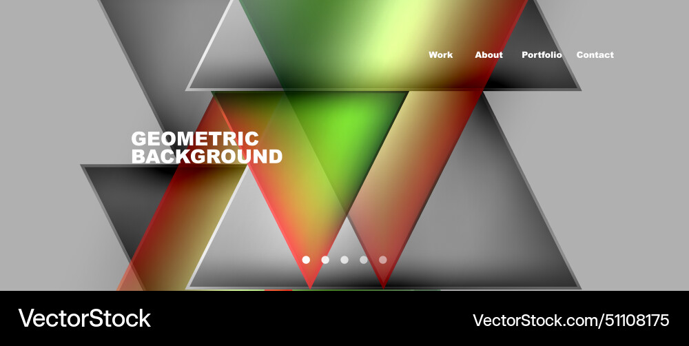 Geometric triangle pattern on gray background Vector Image